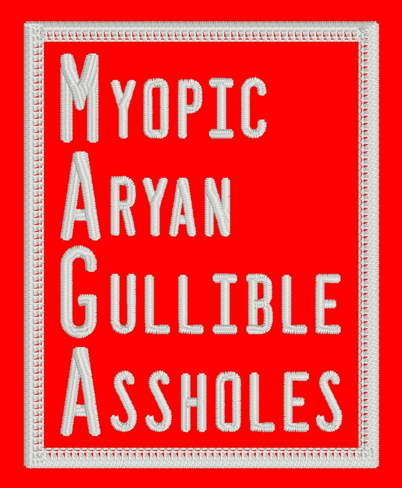 Anti-maga Embroidered Patch - Etsy