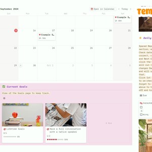 Notion Language Learning Template Pinterest Book Aesthetic - Etsy