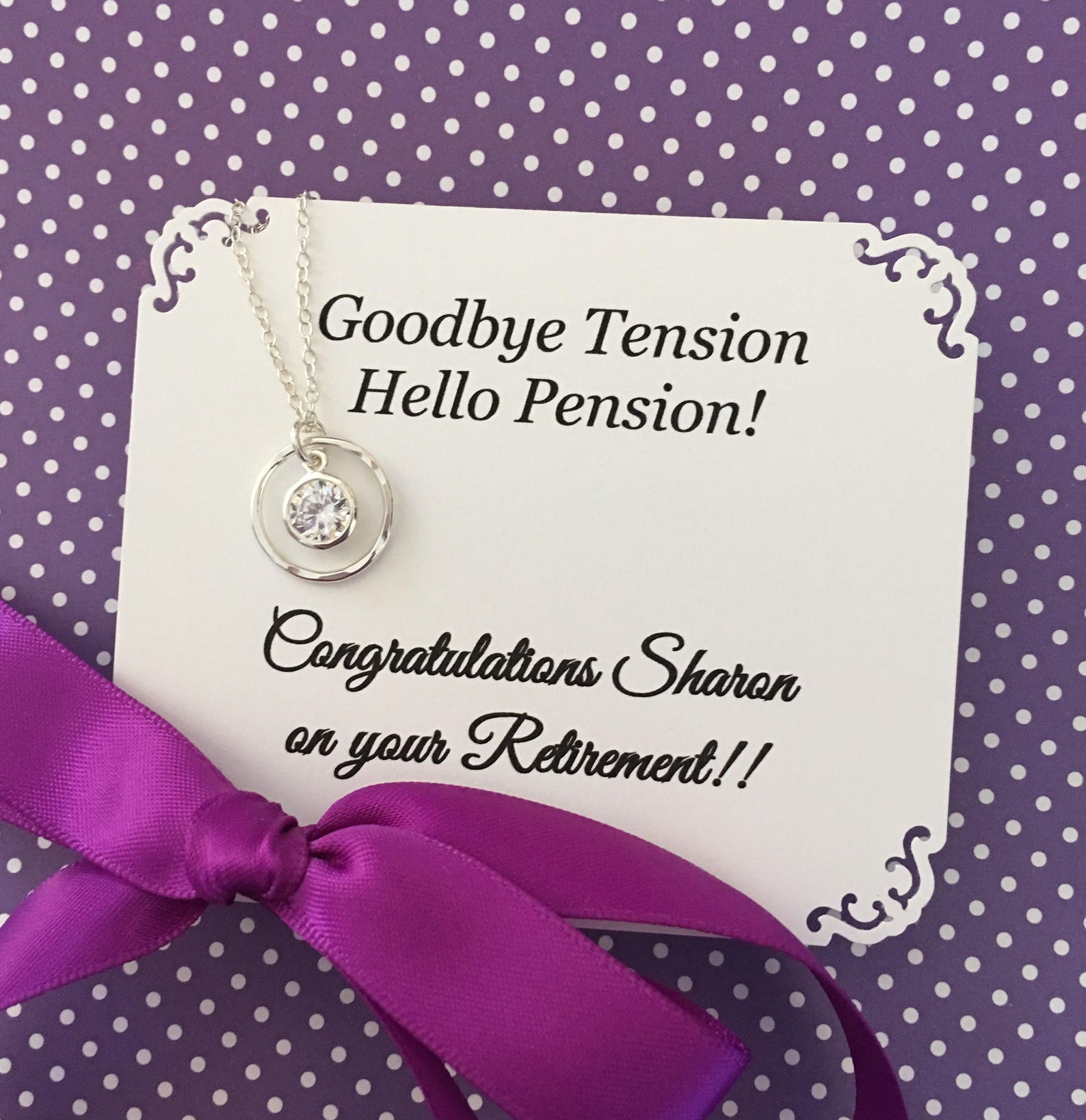 RETIREMENT Gift for Women Sterling Silver Retirement Gift for - Etsy