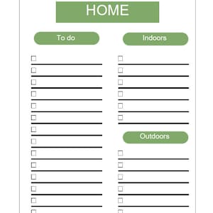 Printable Home To-do List Projects and Fix List Template - Etsy