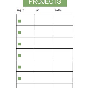 Printable Home To-do List Projects and Fix List Template - Etsy