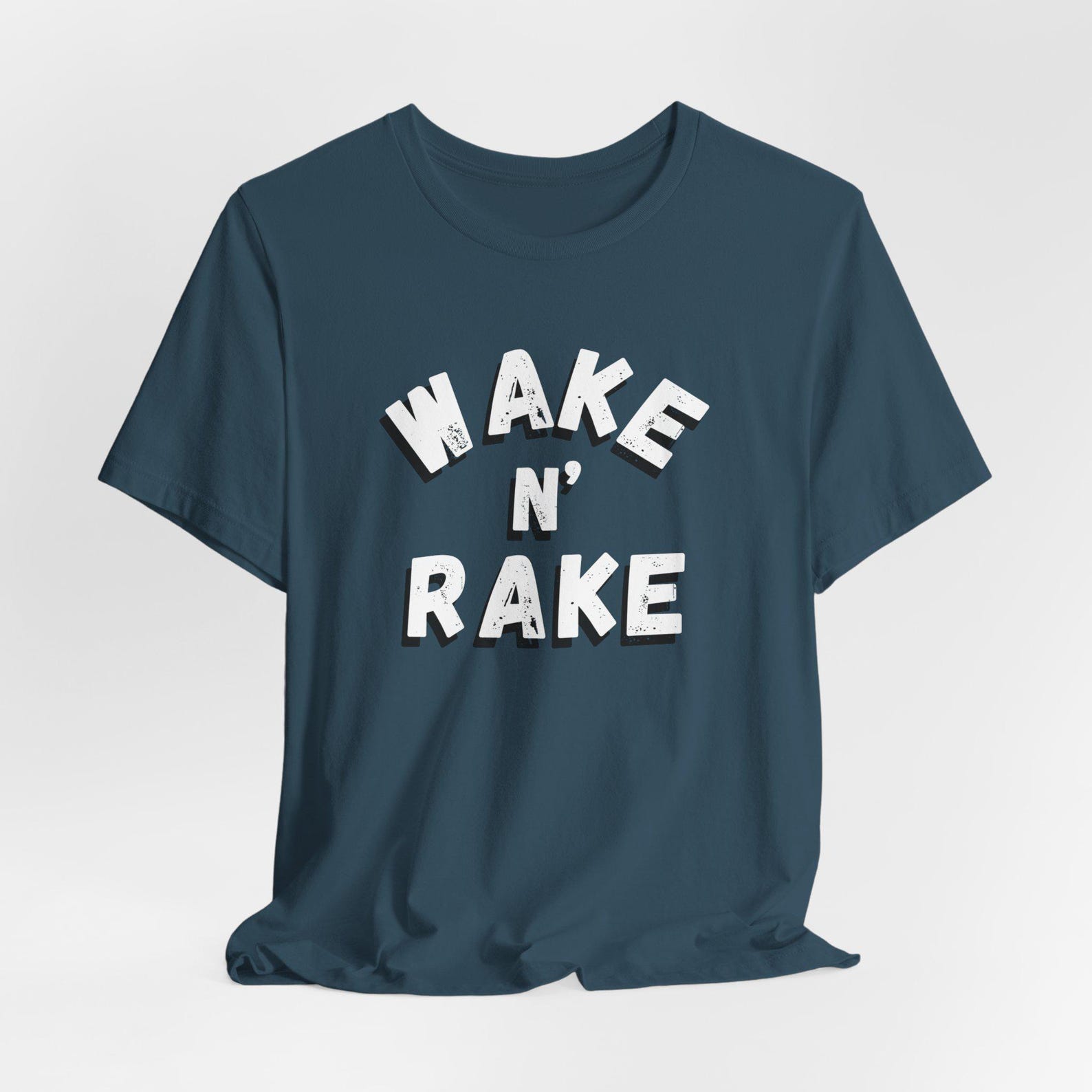 Wake N' Rake T-shirt: Funny Dad Jokes Mowing Shirt - Etsy