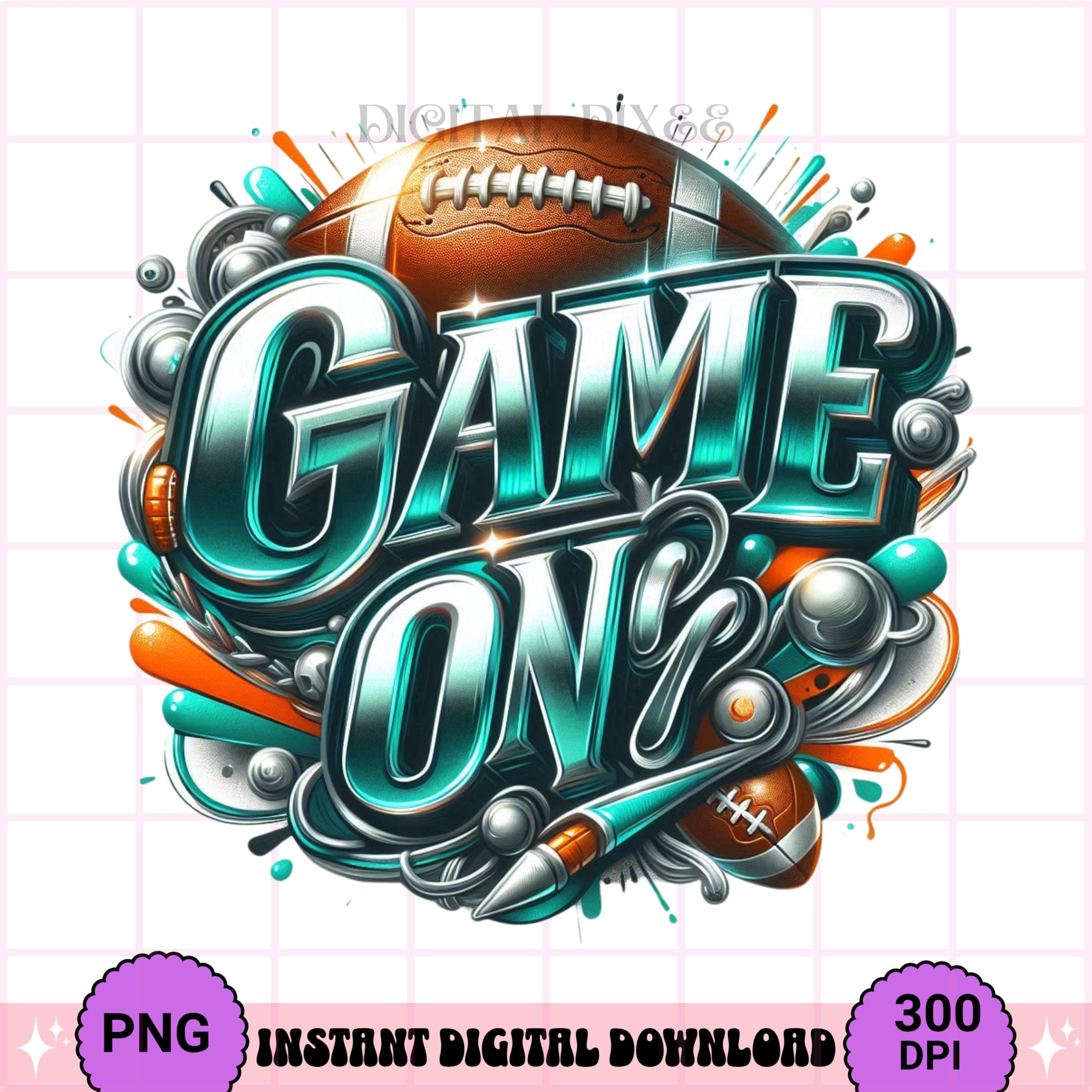Game on PNG Football PNG Sports Team Dolphins PNG Game Day Sublimation ...