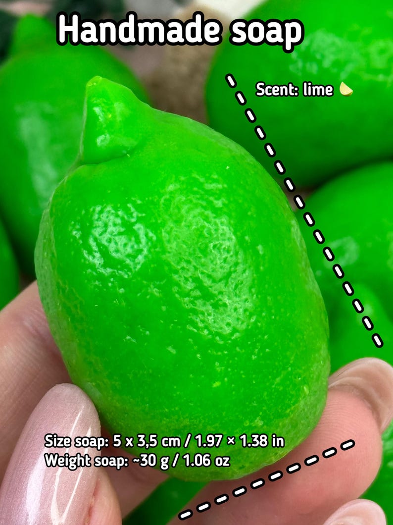 5 Pcs Handmade Lime Soap Favors With Personalized Tag, Guest Gifts ...