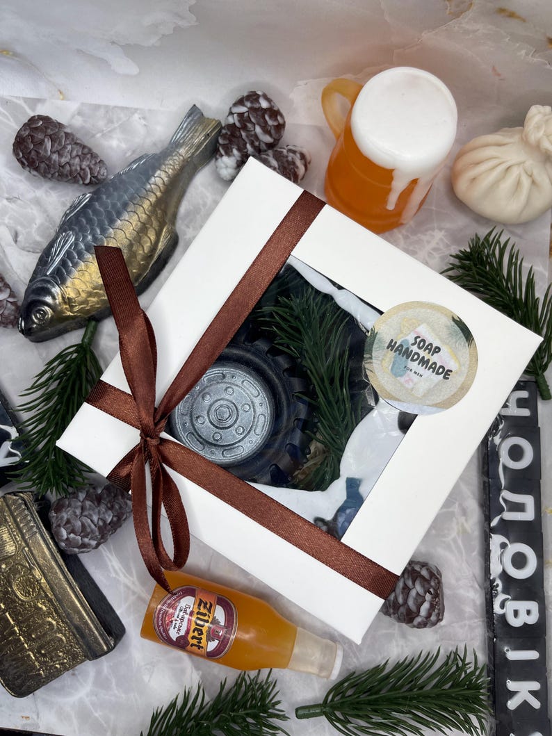 Men's Handmade Soap Gift Set - Decorative Bath Soap, Father's Day ...