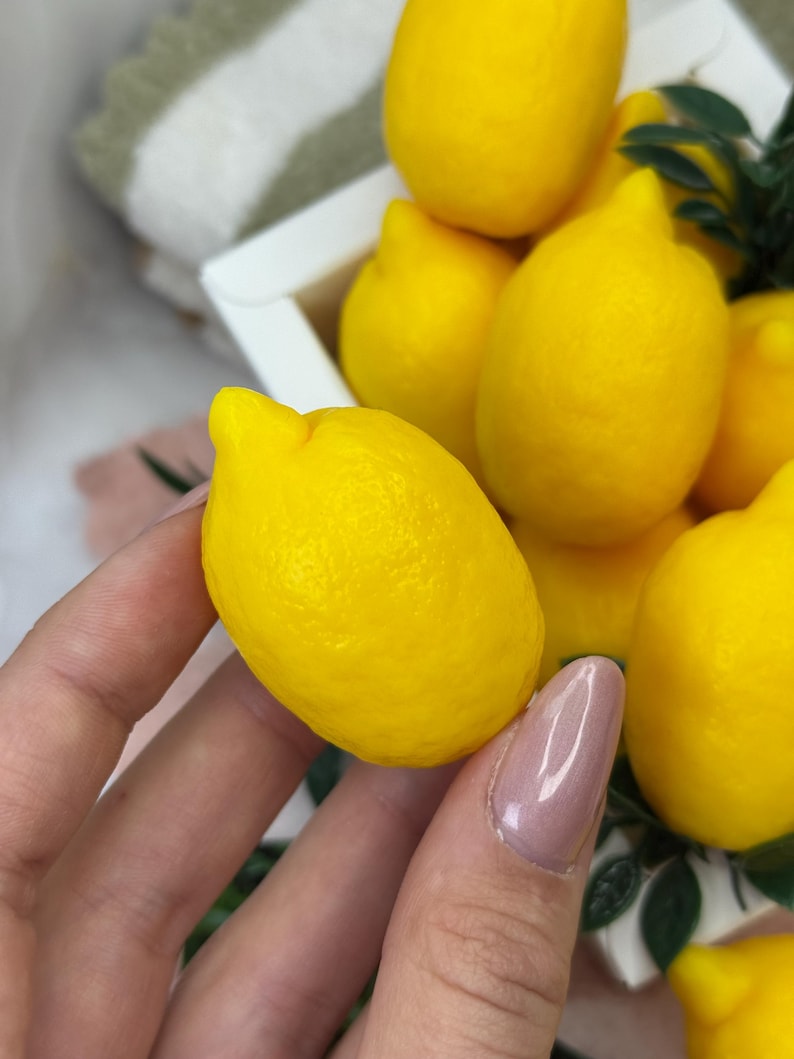 5 Pcs Handmade Lemon Soap Favors With Personalized Tag, Birthday Favor ...