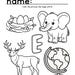 Letter E is for Elephant, Egg, Elk Preschool Pack Digital Download - Etsy