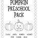 Fall Fun Pumpkin Preschool /toddler Math & Literacy Activity Pack 24 NO ...