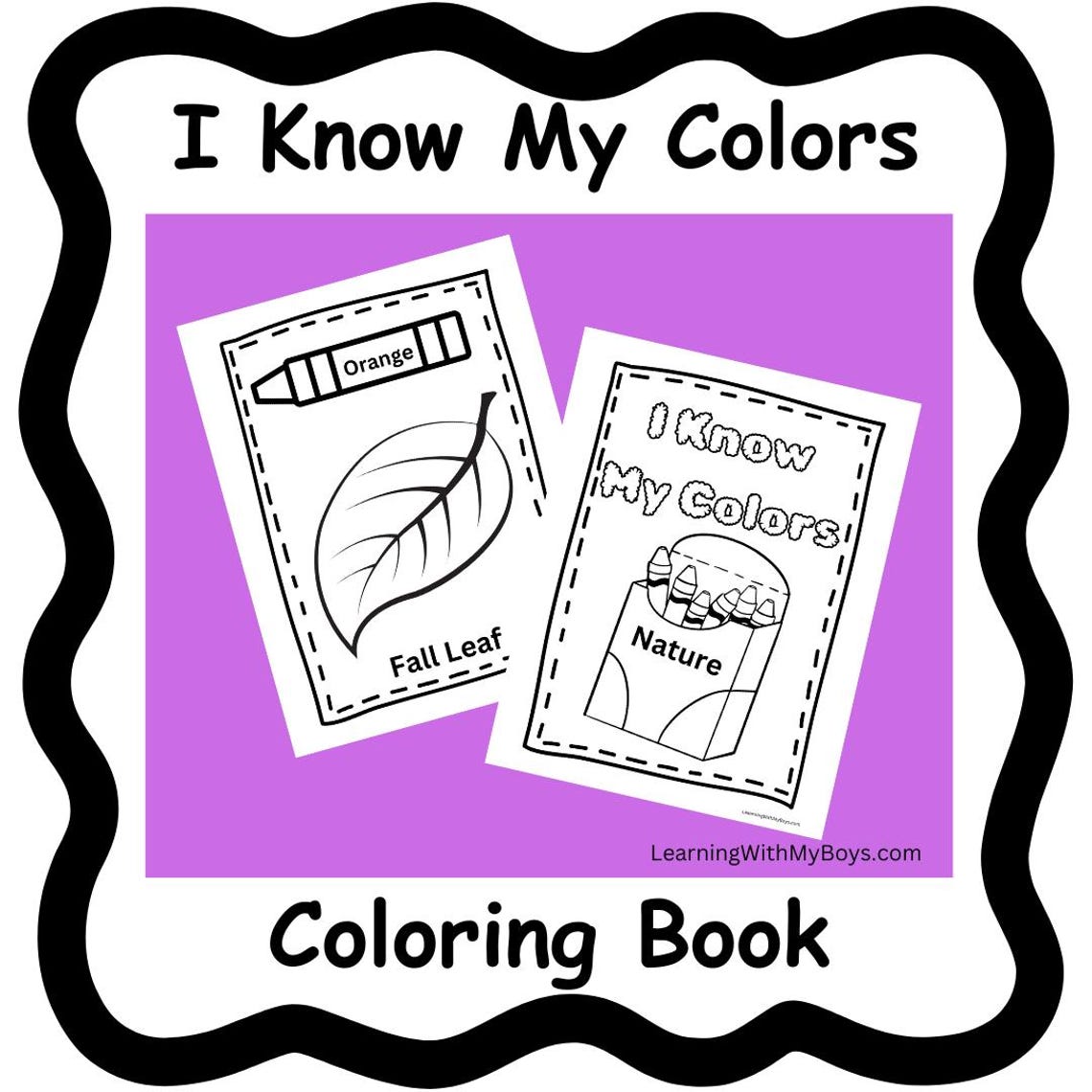 Prek "i Know My Colors" Nature Coloring Book Jumbo for Toddler and ...