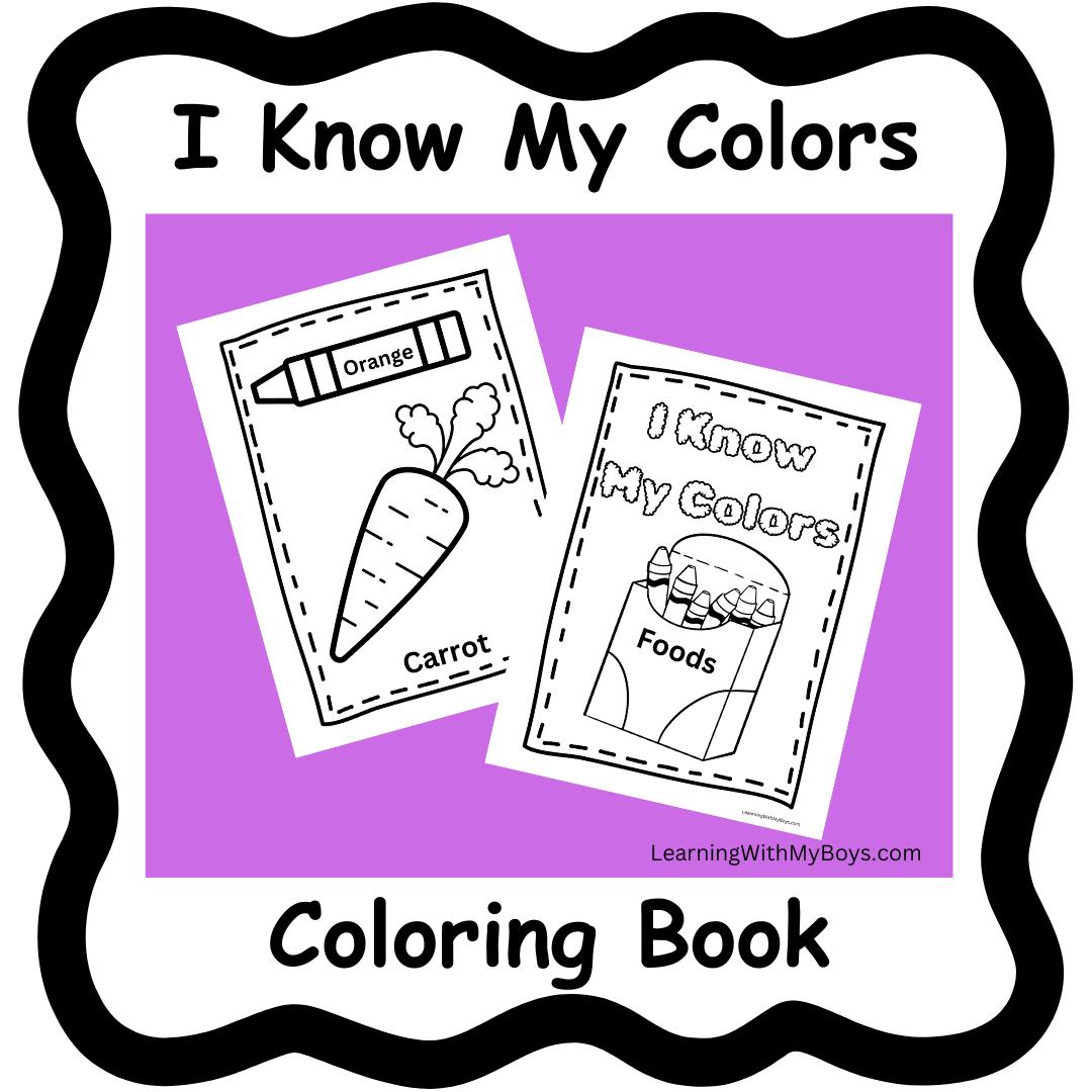 Prek "i Know My Colors" Food Coloring Book Jumbo for Toddler and ...