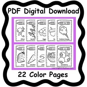 Prek "i Know My Colors" Food Coloring Book Jumbo for Toddler and ...