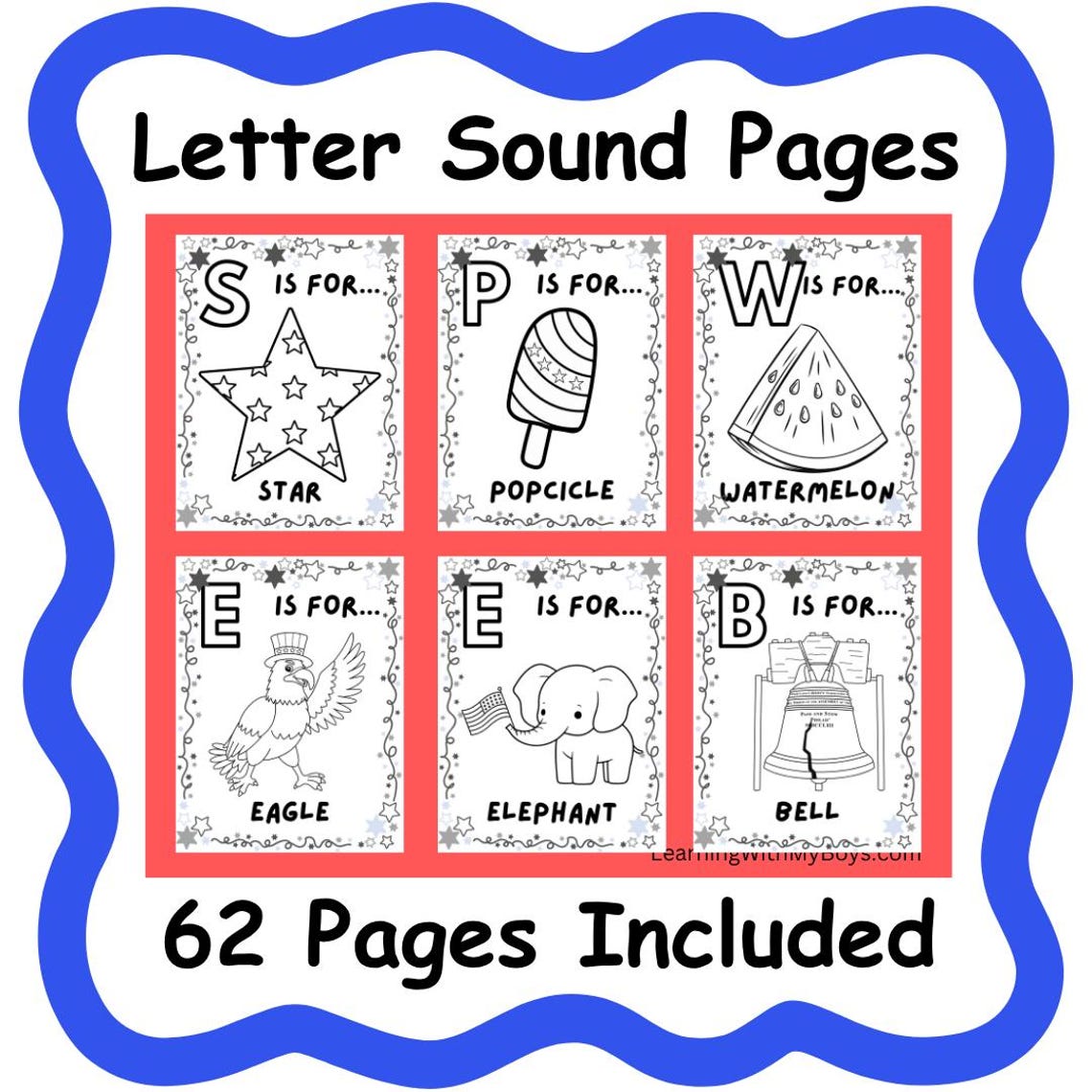 Preschool "i Spy" 4th Fourth of July Alphabet Coloring Pages Worksheets ...