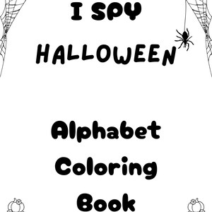 Preschool I SPY Halloween Alphabet Coloring Pages Fall Autumn Long ...