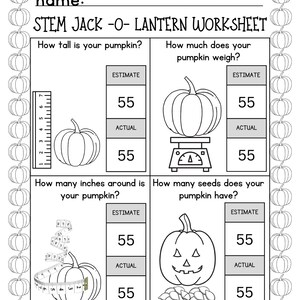 Fall Fun Pumpkin Preschool /toddler Math & Literacy Activity Pack 24 NO ...