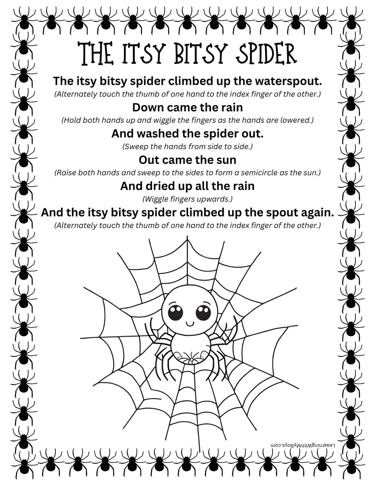 Fall Fun Spider Halloween Preschool /toddler Math & Literacy Activity ...