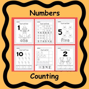 Fall Fun Autumn Preschool Pack / Math & Literacy Activity 95 NO PREP ...