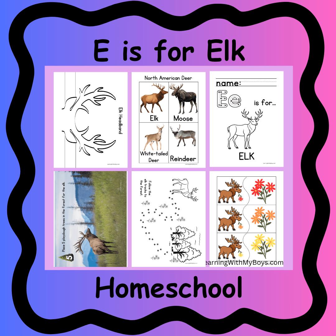 Letter E is for Elephant, Egg, Elk Preschool Pack Digital Download - Etsy