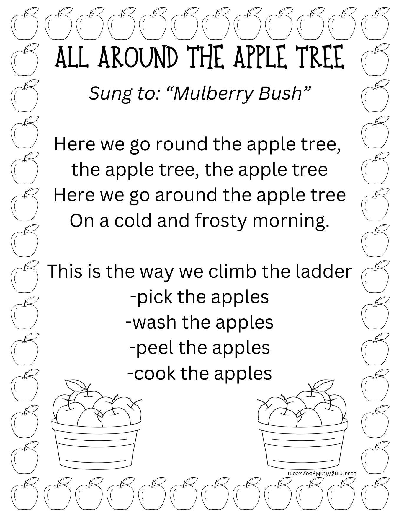 Fall Fun Apples Autumn Preschool /toddler Math & Literacy Activity Pack ...