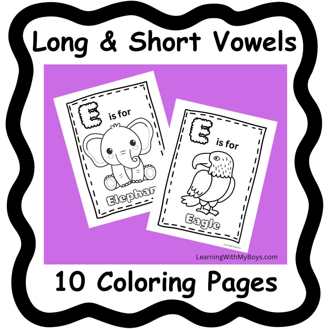 Animal Alphabet Coloring Book Jumbo for Toddler and Preschool With Long ...