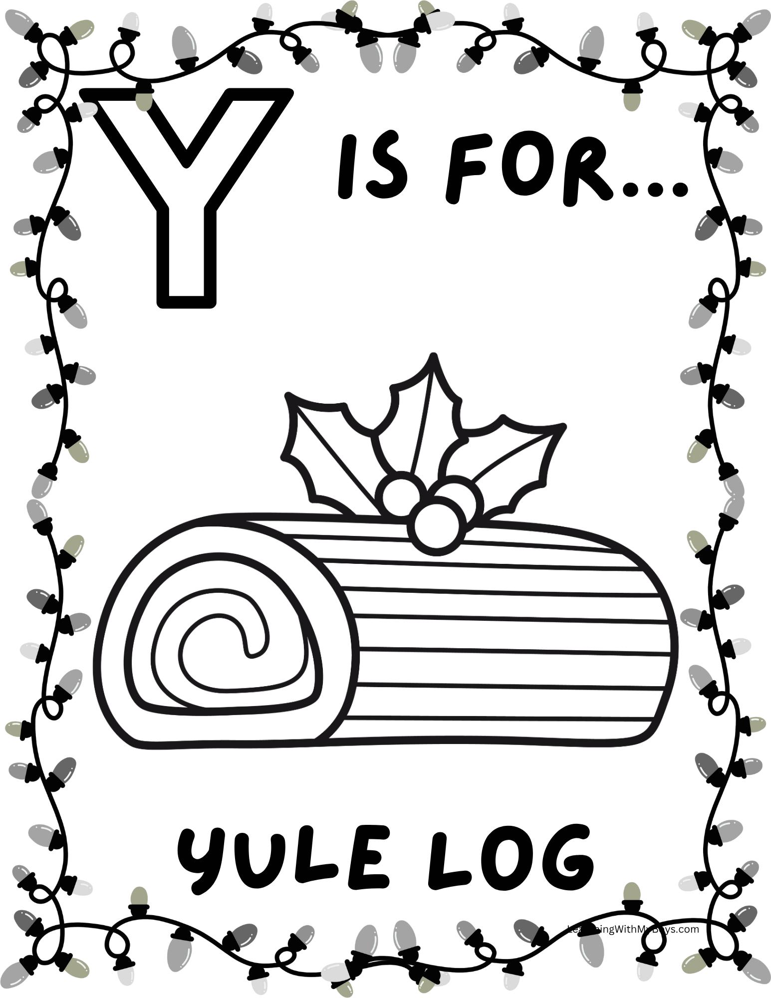 Preschool I SPY Christmas Alphabet Coloring Pages Winter Family Long ...