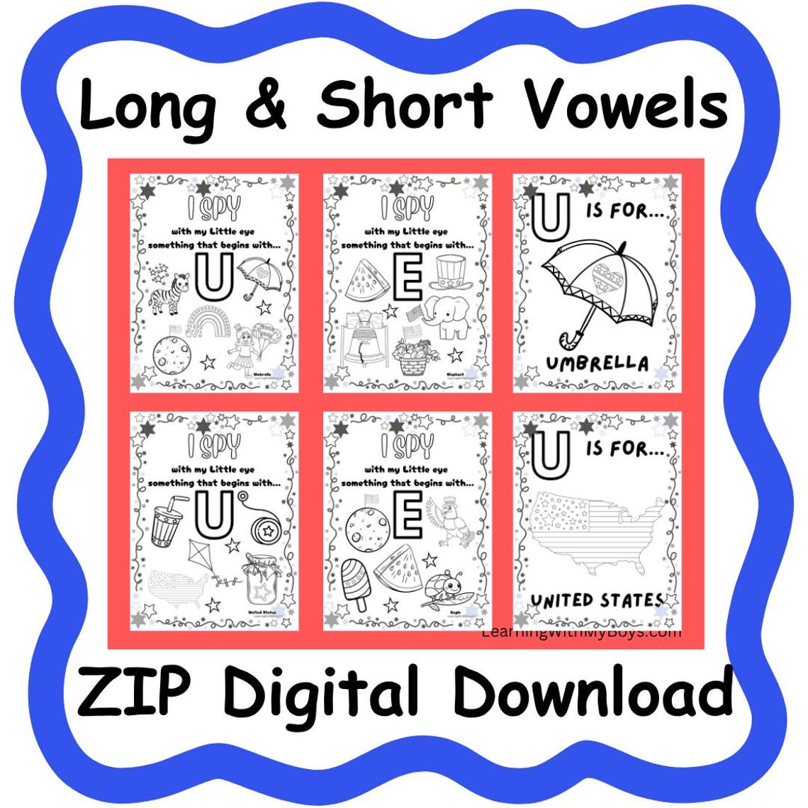 Preschool "i Spy" 4th Fourth of July Alphabet Coloring Pages Worksheets ...