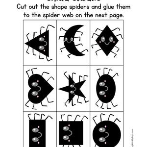 Fall Fun Spider Halloween Preschool /toddler Math & Literacy Activity ...