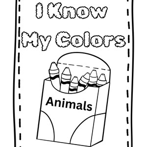 Prek "i Know My Colors" Animal Coloring Book Jumbo for Toddler and ...