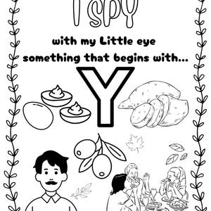 Preschool I SPY Thanksgiving Alphabet Coloring Pages Family Autumn Long ...
