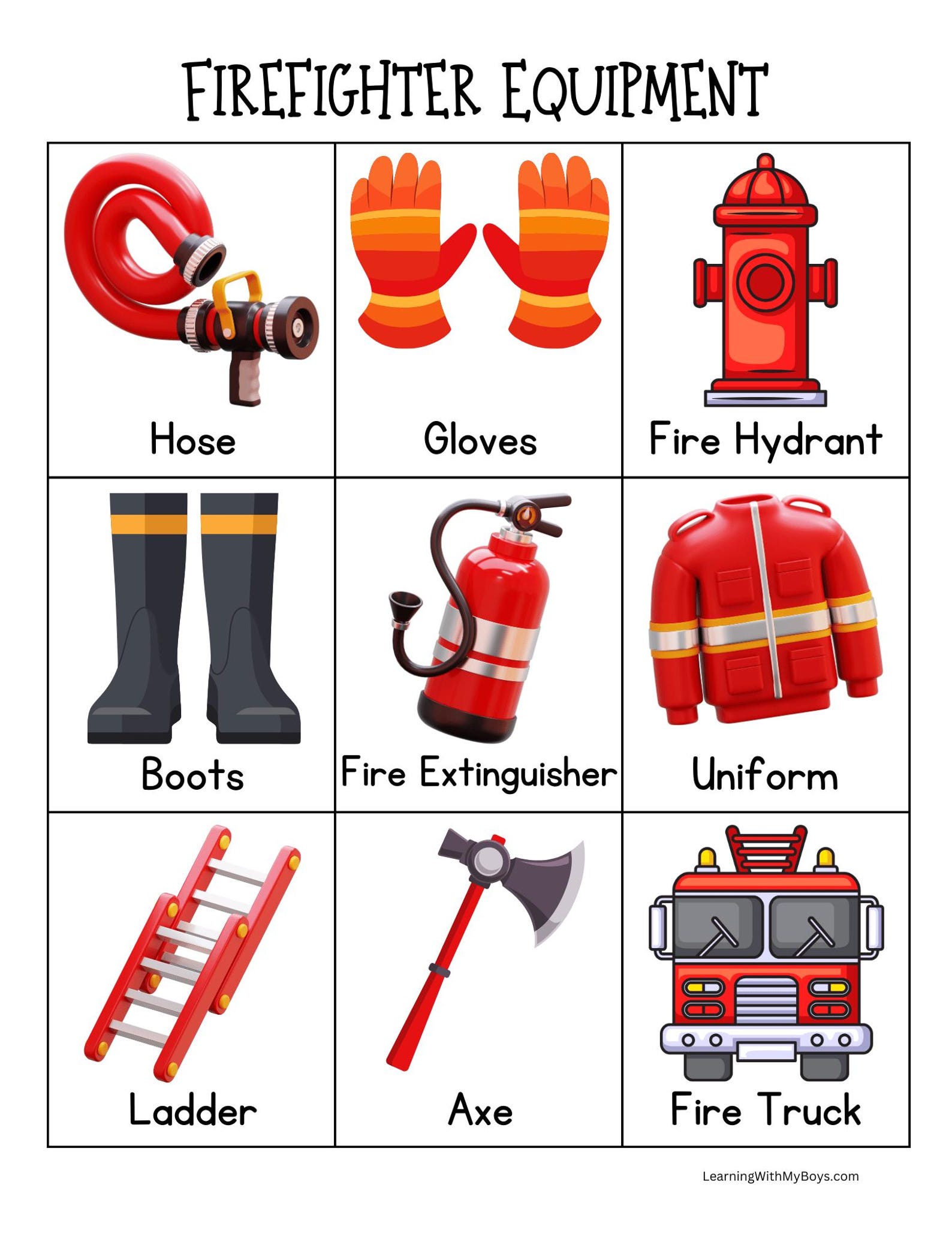 Letter F is for Fish, Firefighter, Flower Preschool Pack Digital ...