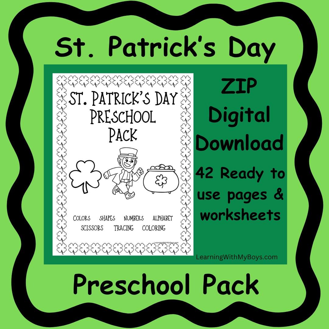 St Patrick's Day Preschool Pack March / Math & Literacy Activity 42 NO ...