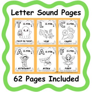 Preschool I SPY Halloween Alphabet Coloring Pages Fall Autumn Long ...