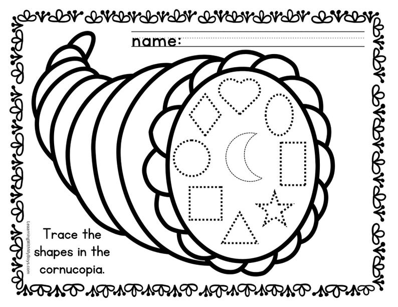 Thanksgiving Preschool Pack Family / Math & Literacy Activity 42 NO ...