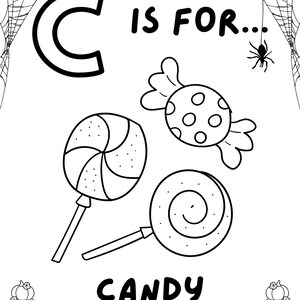 Preschool I SPY Halloween Alphabet Coloring Pages Fall Autumn Long ...