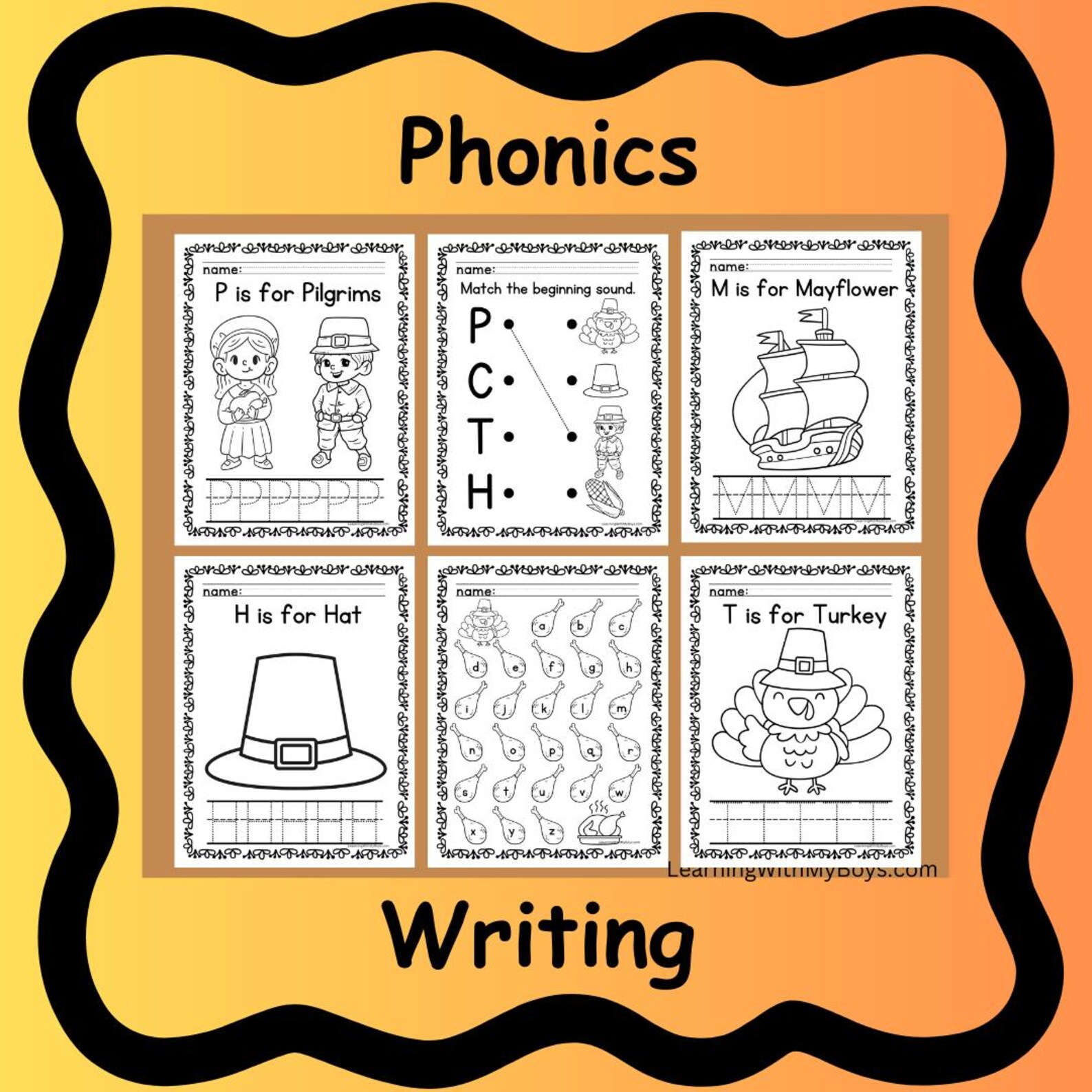 Thanksgiving Preschool Pack Family / Math & Literacy Activity 42 NO ...