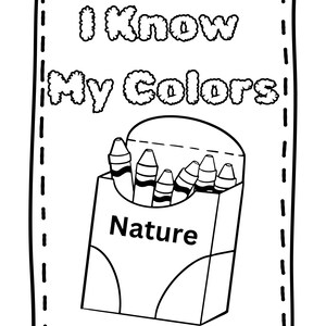 Prek "i Know My Colors" Nature Coloring Book Jumbo for Toddler and ...
