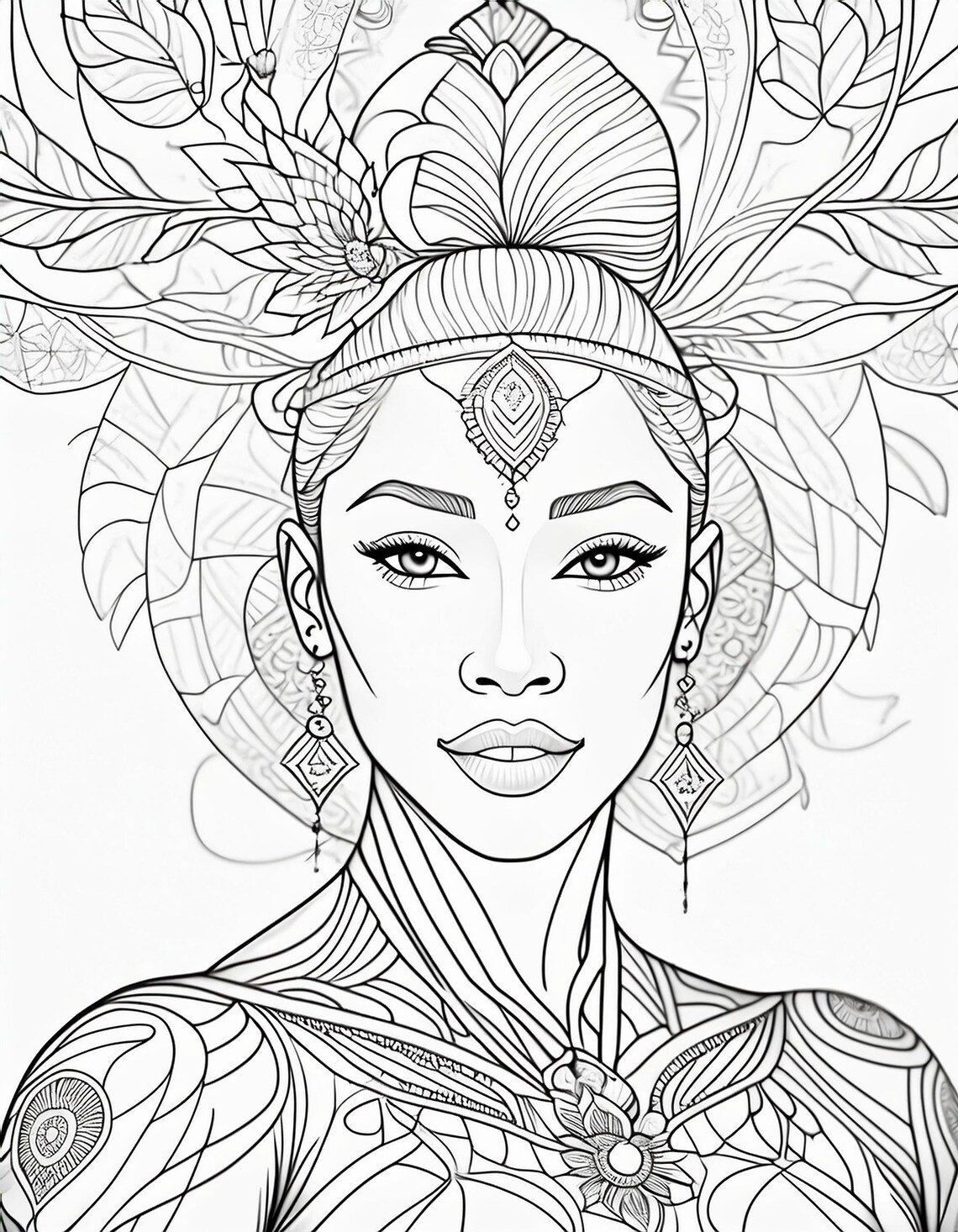Afro Adult Coloring Book Page - Etsy