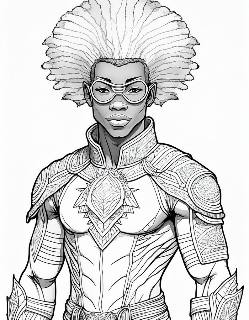 Afro Adult Coloring Book Page - Etsy