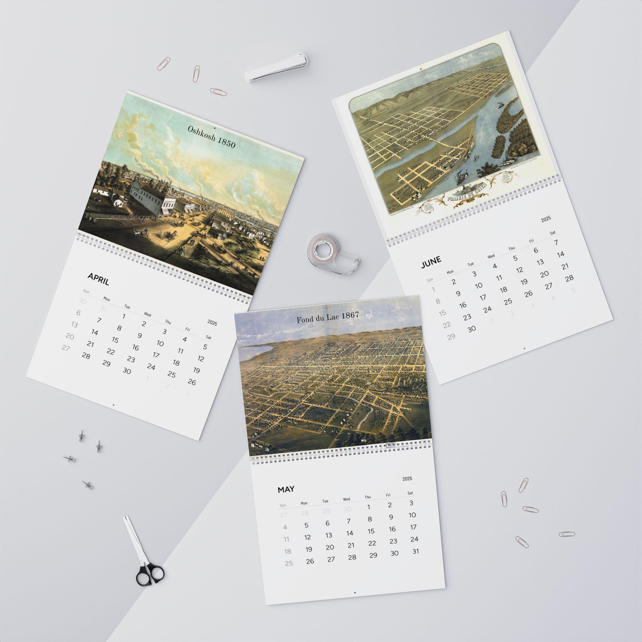 Wisconsin 19th Century Panoramic Maps 2025 Wall Calendar Historic Maps ...