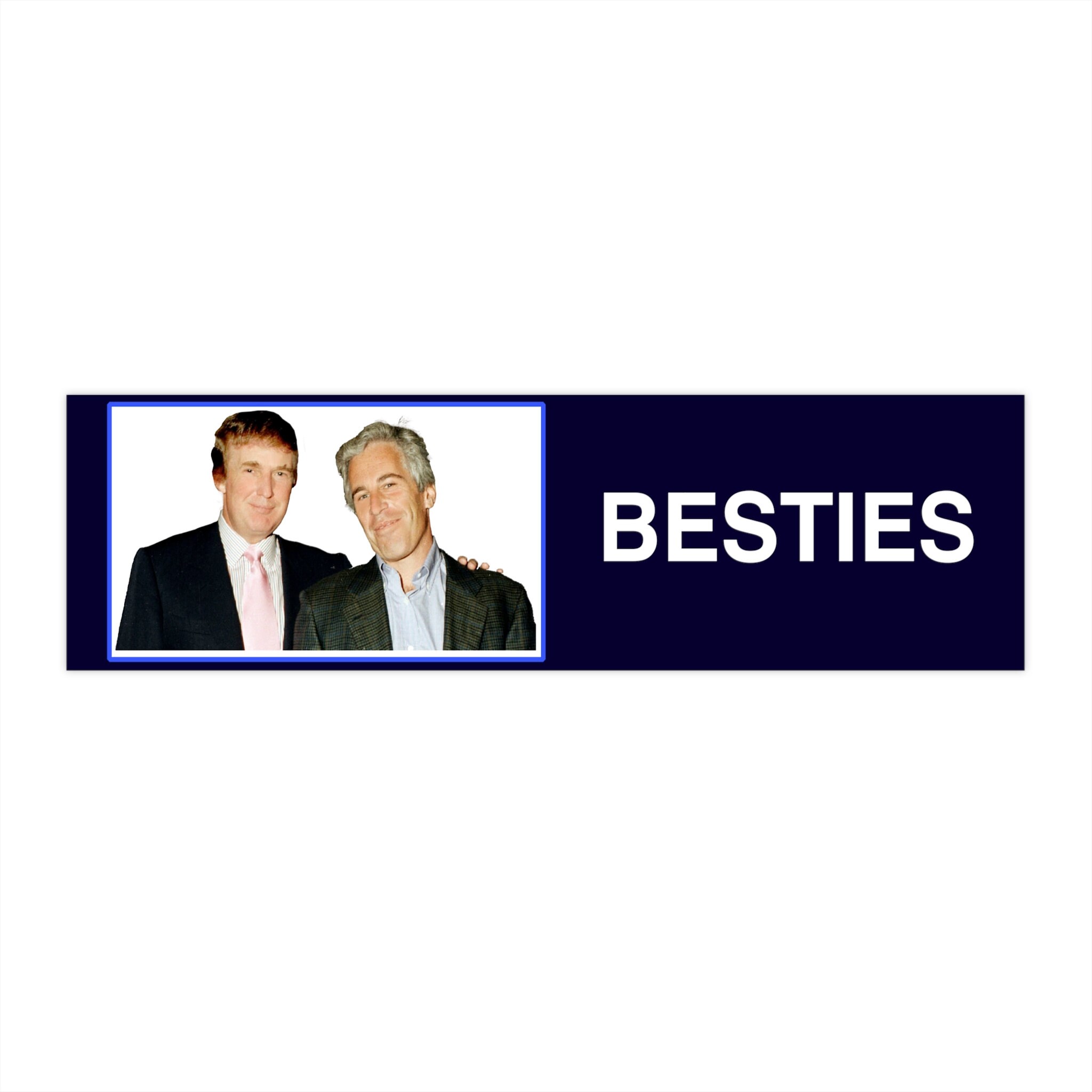 Donald Trump and Jeffrey Epstein Bumper Sticker - Choose: Never Forget ...