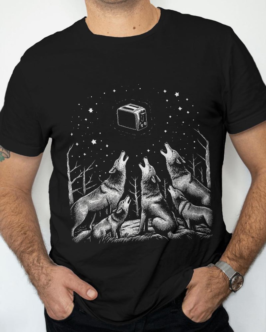 Wolves Howling at the Great Toaster in the Night Sky Instead of the ...