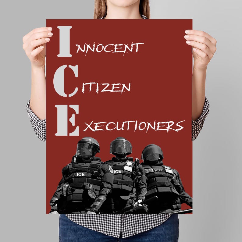 ICE: Innocent Citizen Executioners Printable Sign Digital Download JPG ...