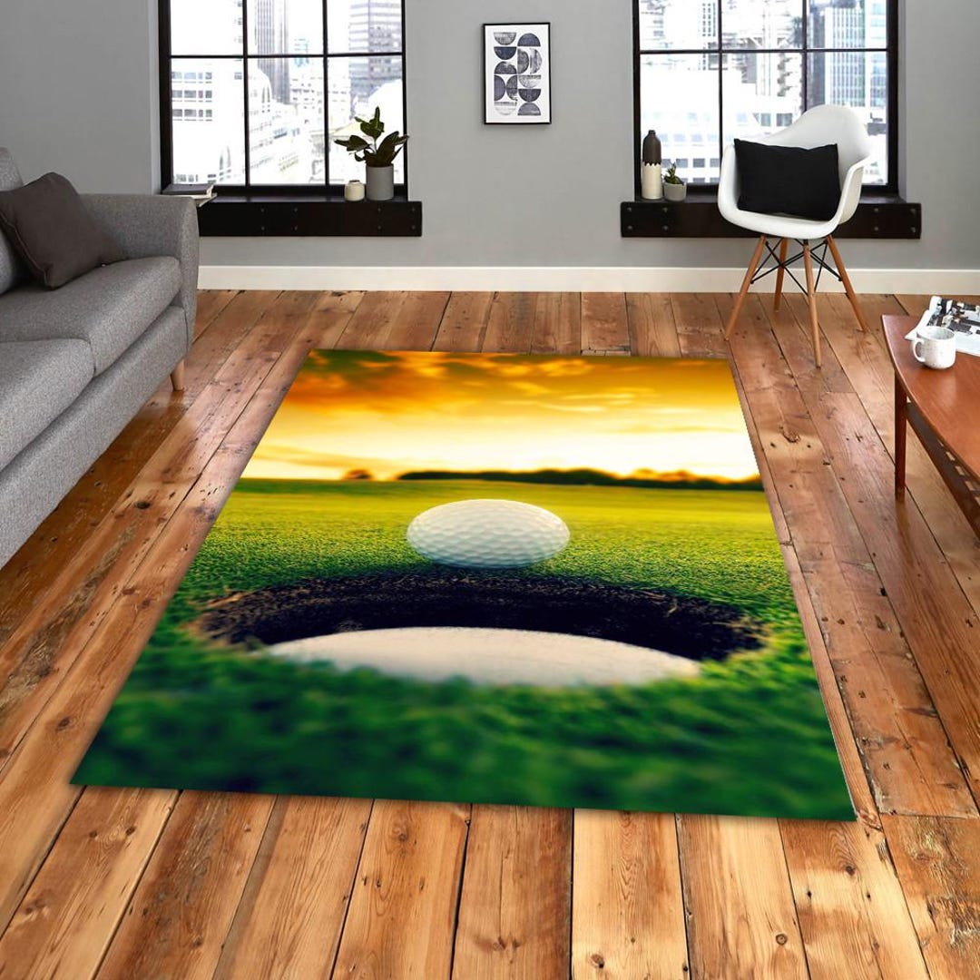 Golf Rug, Aesthetic Golf Decor Rug, Golf Hole Rug, Teen Room Rug ...