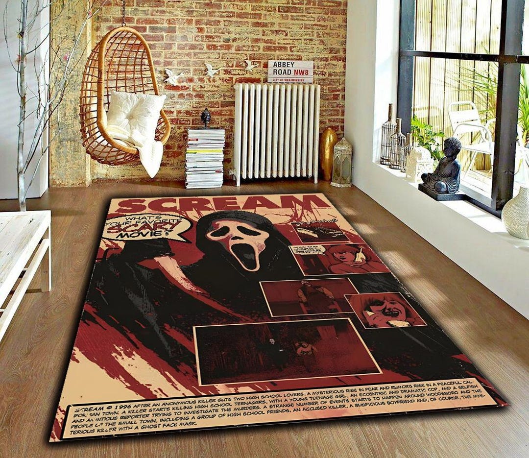 Scary Movie Rug, Horror Rug, Scream Rug, Horror Theme Rug, Teen Room ...