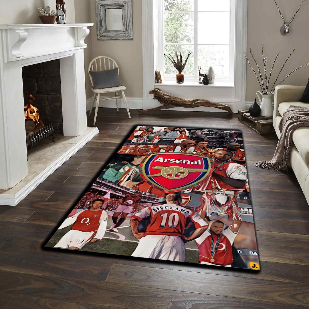 Arsenal Rug, Premier League Rug, Football Rug, Legend Team Rug, Area ...