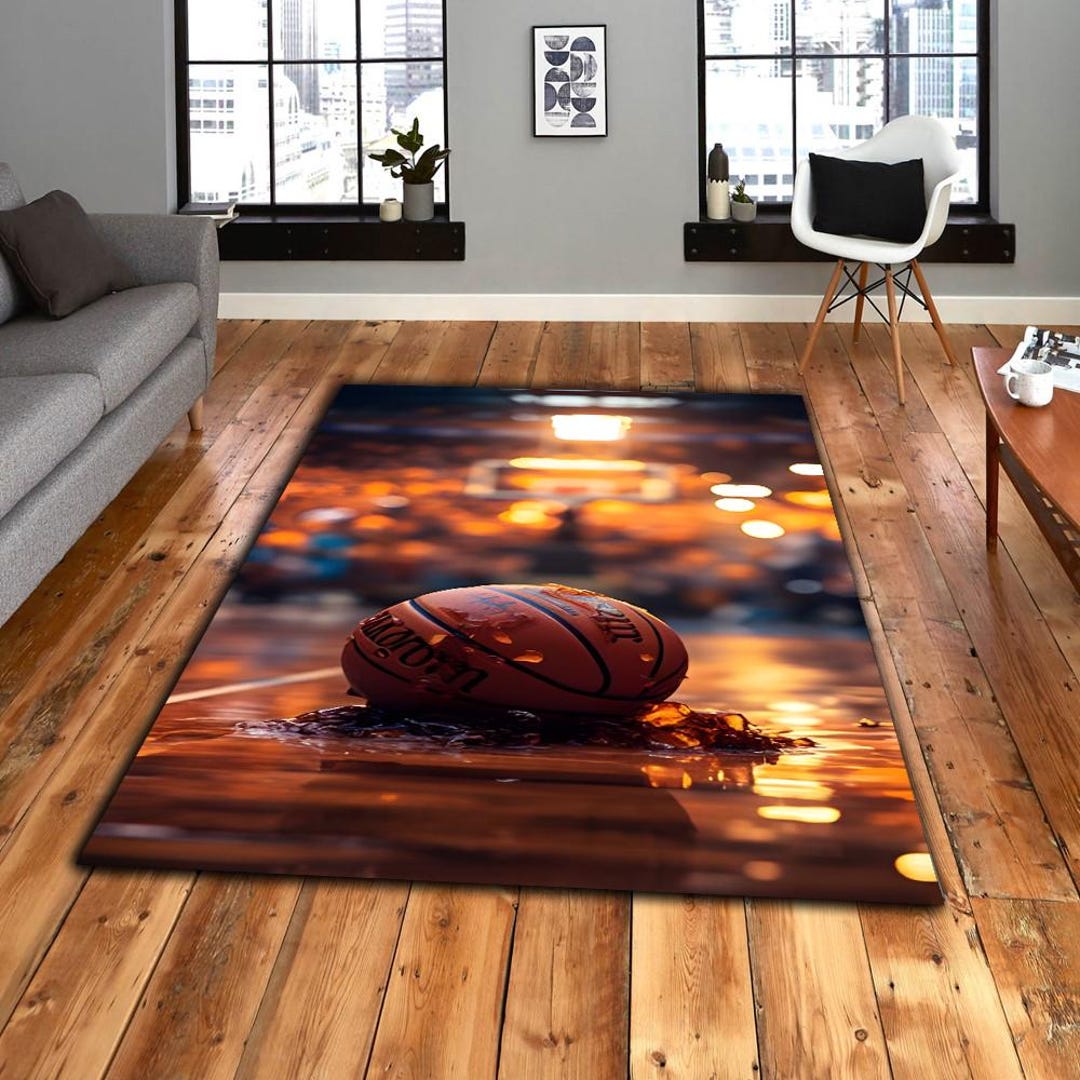 4K Basketball Rug, Live Pattern Rug, Aesthetic Rug, Basketball Ball Rug ...