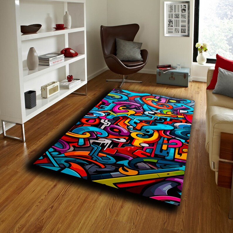 Colourful Rug, Aesthetic Rug, Cool Rug, Popular Runner, Arts Rug ...