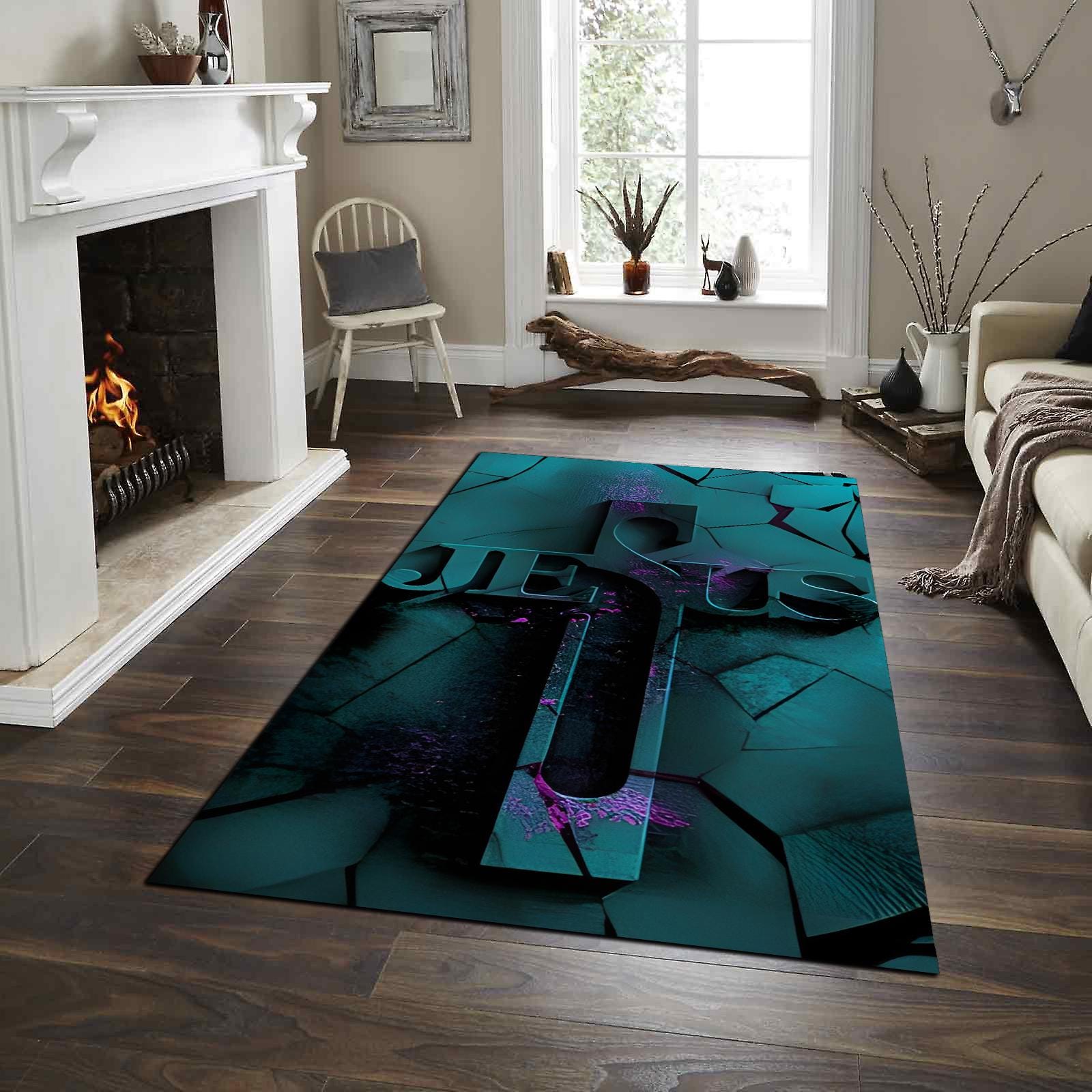 Jesus Rug, Design Rug, Aesthetic Rug, Symbol Rug, Area Rug, Unique Rug ...
