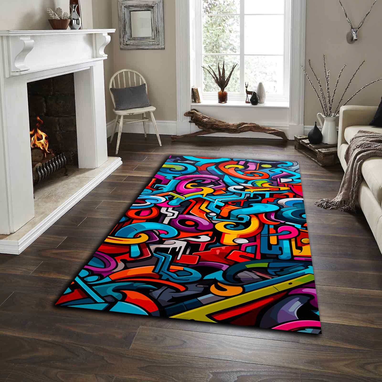 Colourful Rug, Aesthetic Rug, Cool Rug, Popular Runner, Arts Rug ...