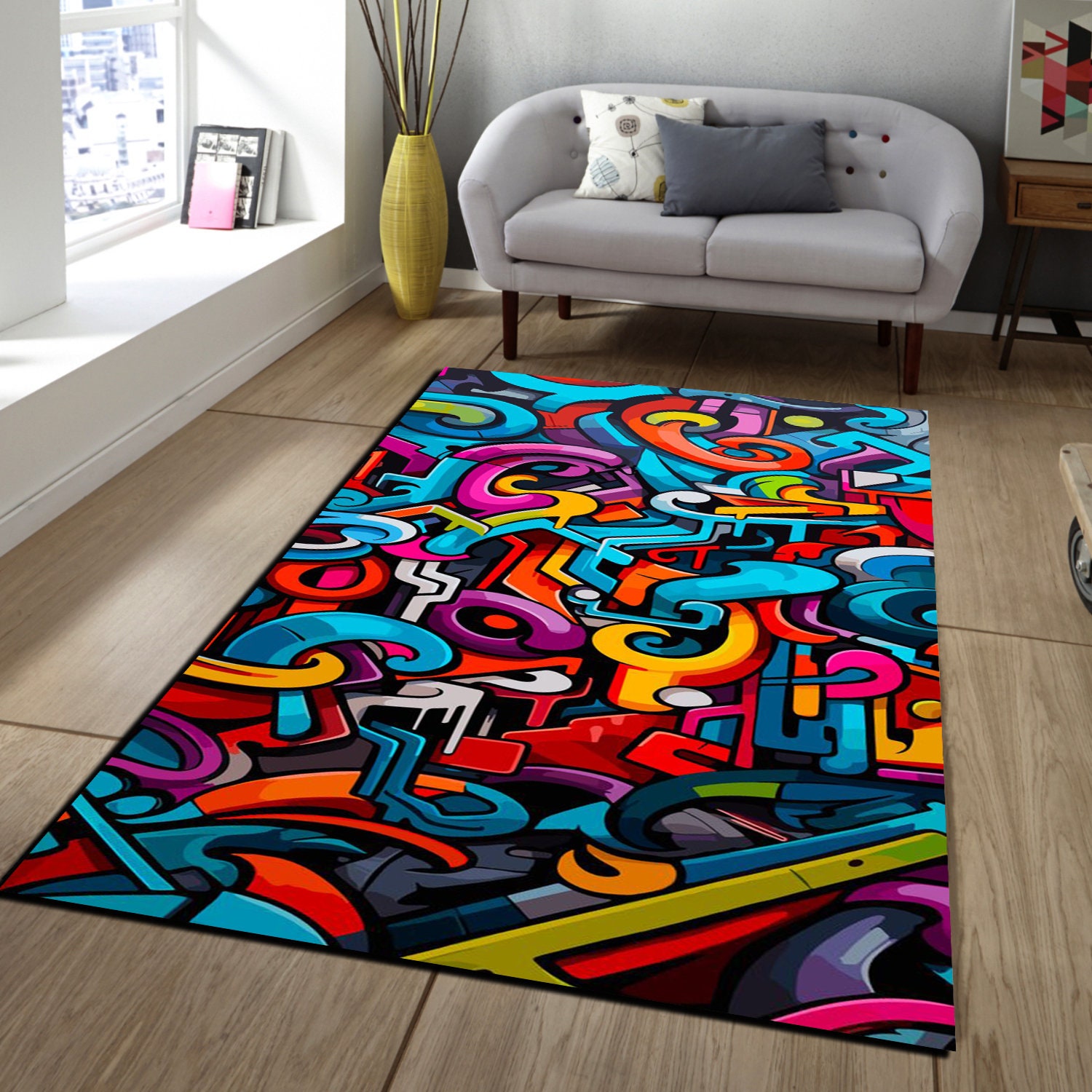 Colourful Rug, Aesthetic Rug, Cool Rug, Popular Runner, Arts Rug ...