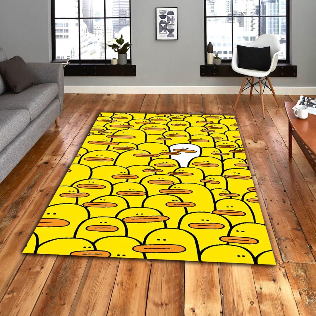Duck Rug, Yellow Theme Rug, Cute Rug, Animal Theme Rug, Popular Rug ...